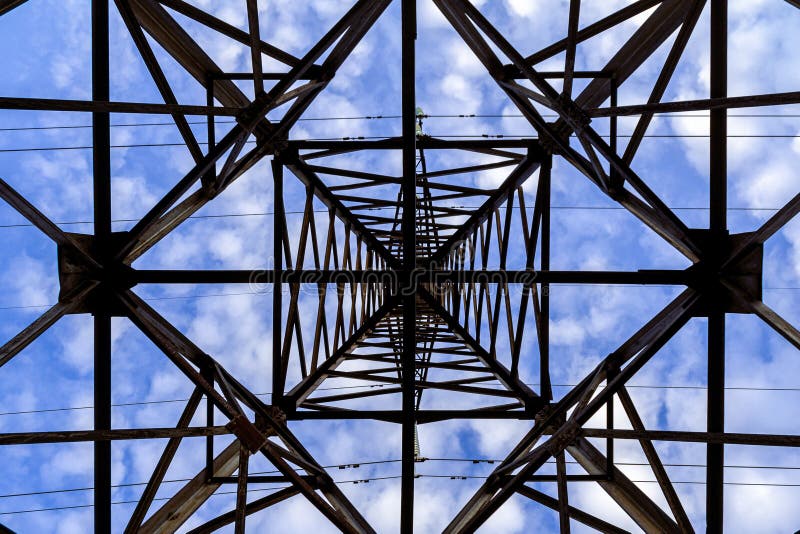 High Voltage Metal Anchor Support of Power Transmission Lines View from ...