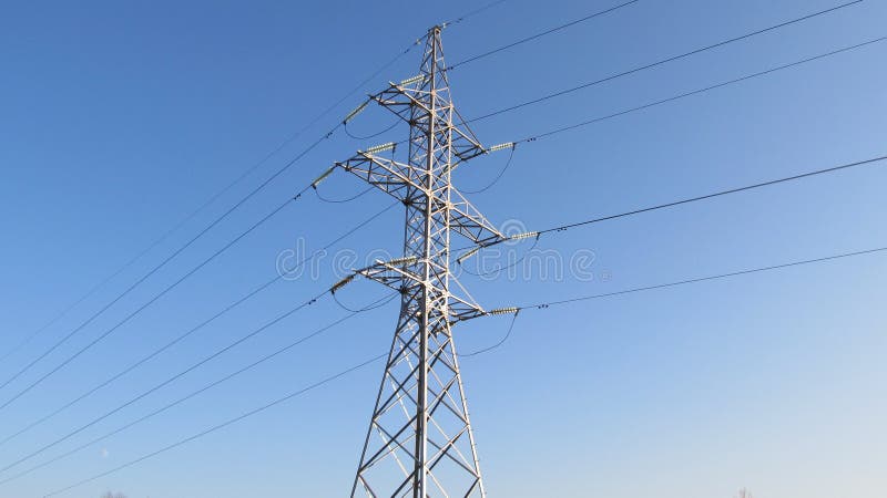 Electric Network Pole. Power Technology. Metal Construction. Strategic ...