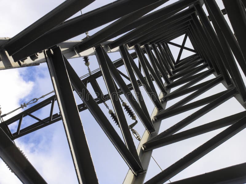 High voltage pole stock image. Image of line, company, dramatic - 735037