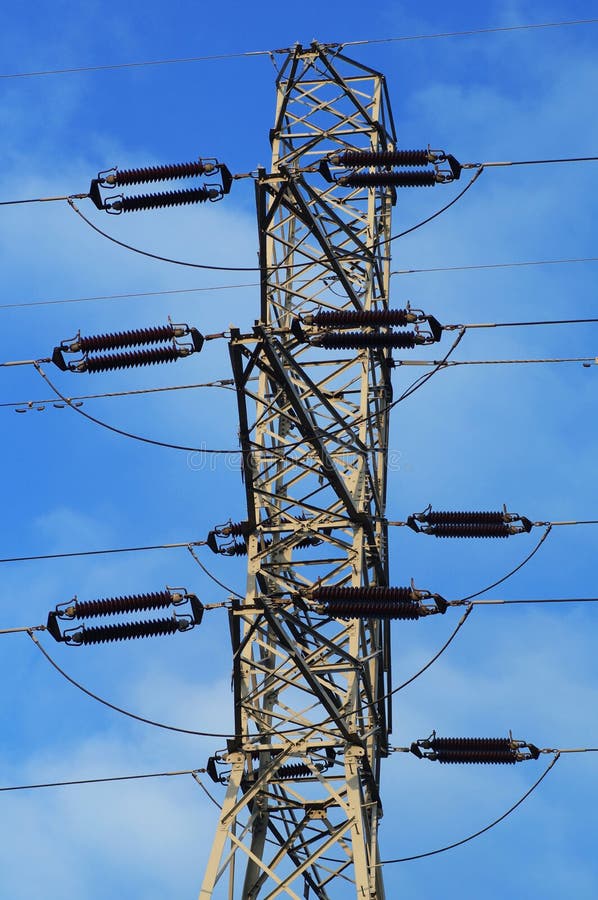 High voltage pole stock photo. Image of background, district - 115906762