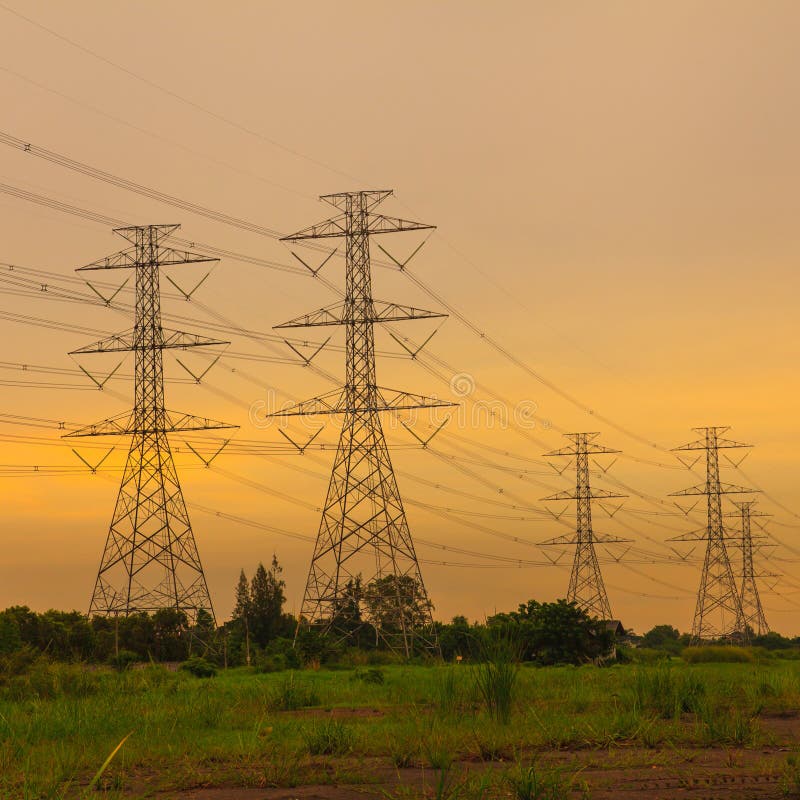 High voltage pole stock image. Image of line, high, country - 38862619