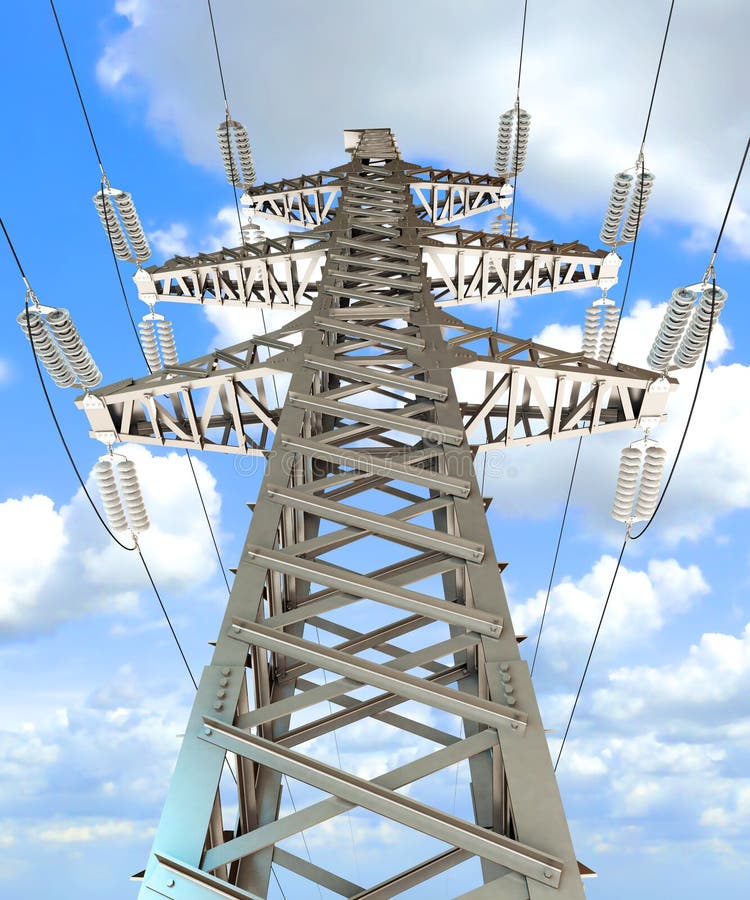 High voltage post stock photo. Image of metal, cloudy - 28300594