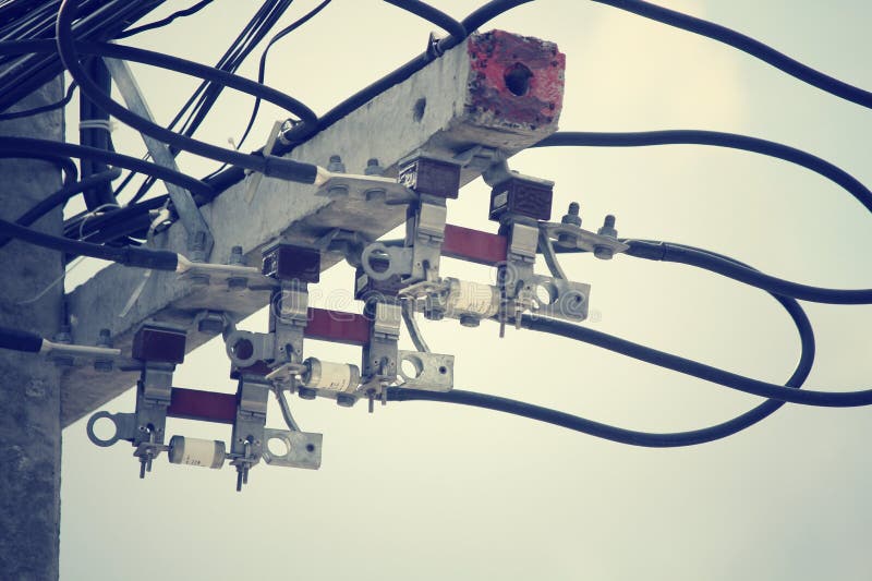 High voltage post stock image. Image of frame, built - 45031595