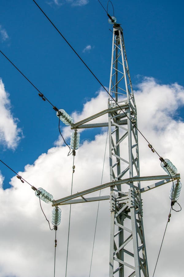 High voltage post stock image. Image of station, tower - 185209427