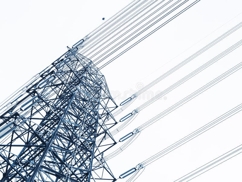High Voltage Post Power Line High Voltage Tower Industry Stock Image ...