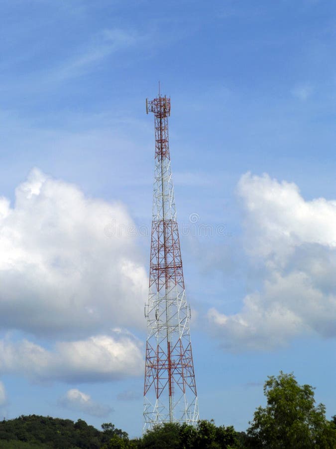 High Voltage Post.High-voltage Tower Stock Image - Image of electricity ...