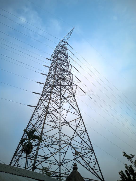 High Voltage Post or High Voltage Tower Stock Photo - Image of volt ...