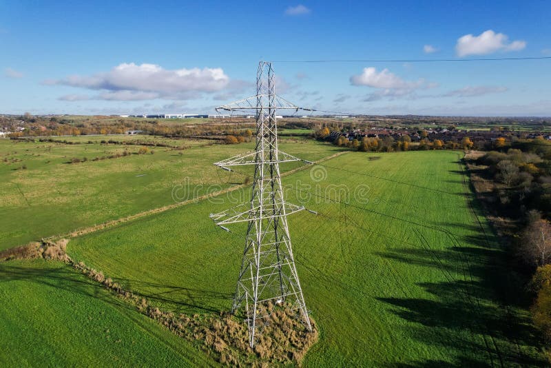 High Voltage Post,High Voltage Tower Sky Field Grass Housing Esate ...