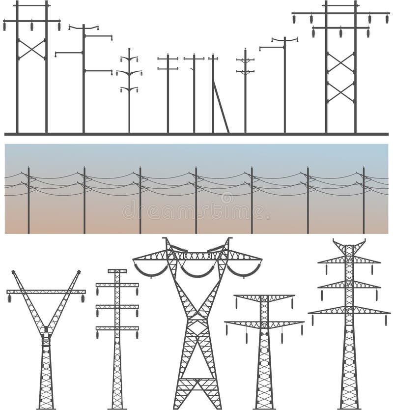 High Voltage Post stock vector. Illustration of pillar - 91019489