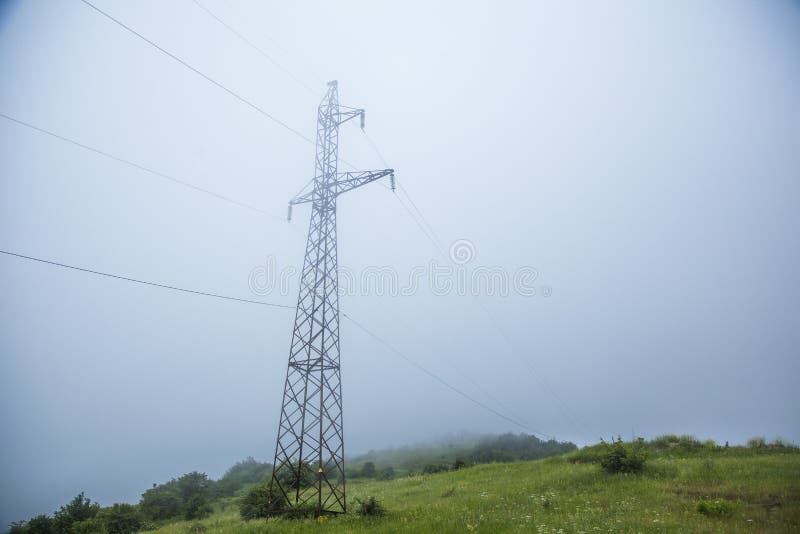 High Voltage Power, Electric Pose and Electric Cords Stand Alone with ...