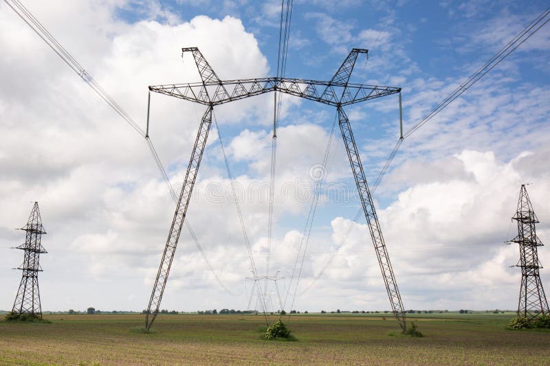 High Voltage Power Line , Close-up Stock Image - Image of danger ...