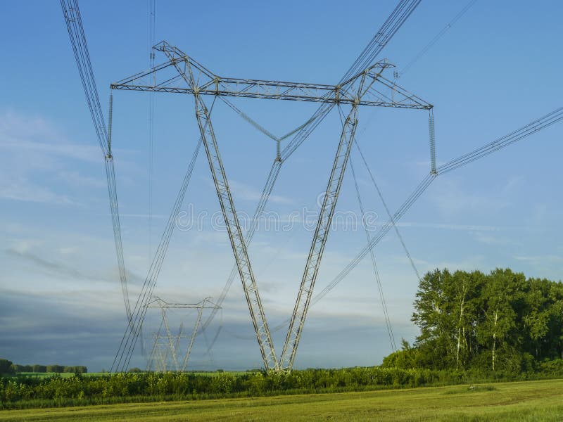 High-voltage power line stock image. Image of line, pylons - 51148773