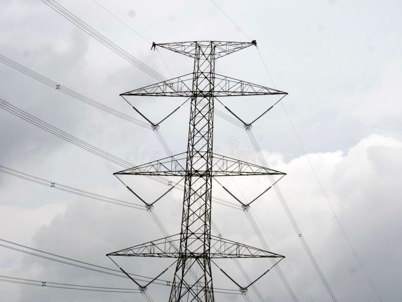 High Voltage Power Line,High-voltage Tower Stock Image - Image of ...