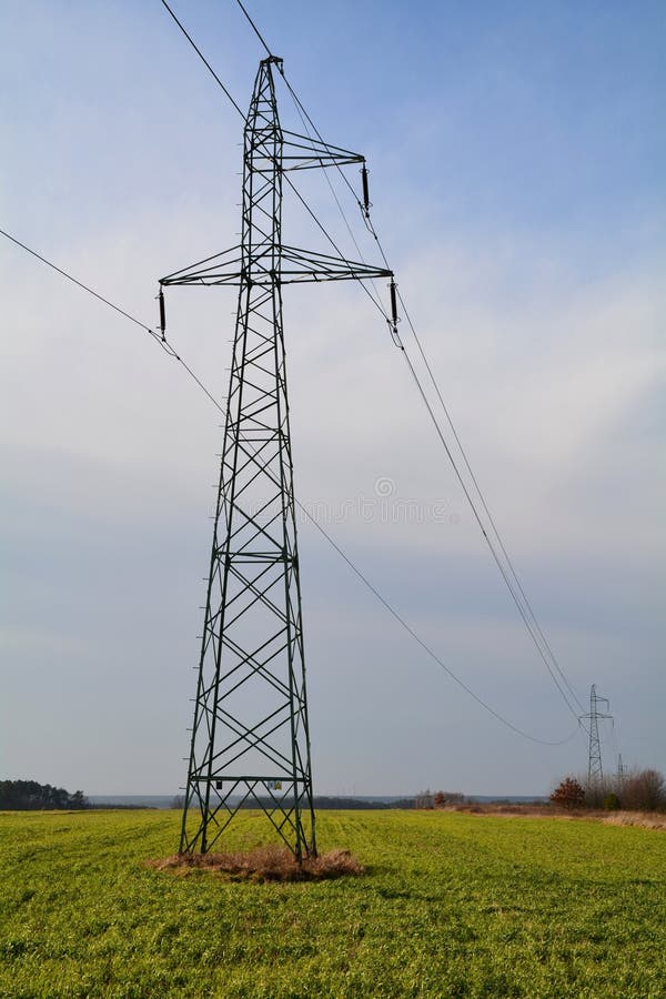 Power line pole stock image. Image of poles, engineering - 311873215