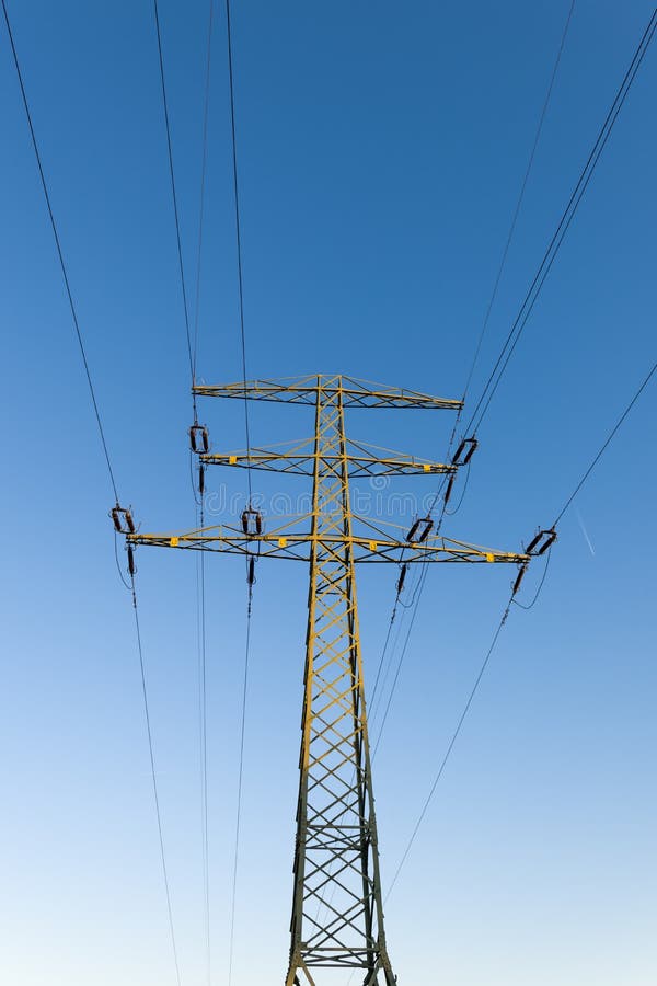 High Voltage Power Line Post Stock Image - Image of transmission ...