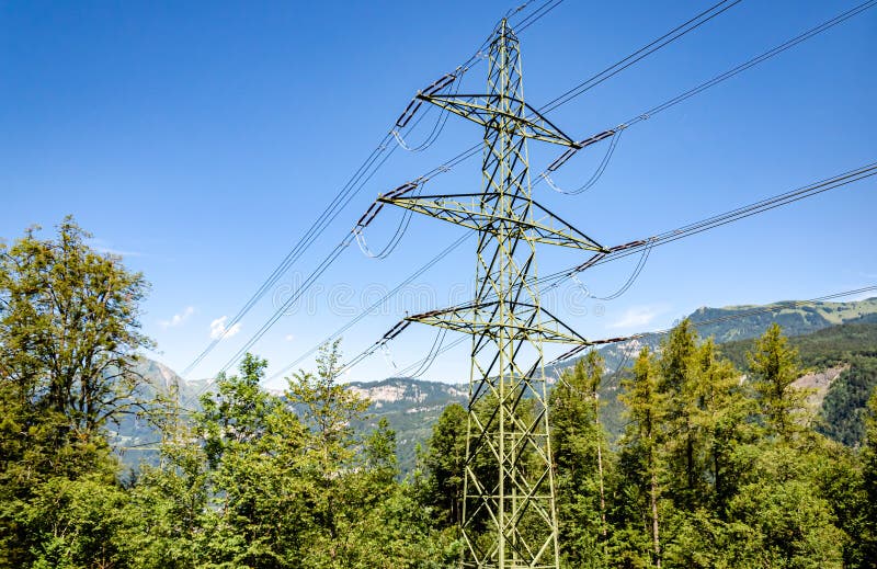High voltage power line stock image. Image of electric - 170117293