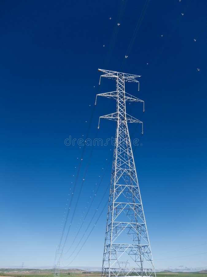 High Voltage Power Line stock photo. Image of silhouette - 30595054