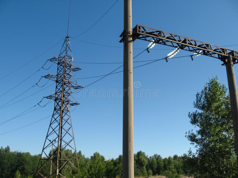 High-voltage Power Lines High-voltage Power Lines. Stock Image - Image ...