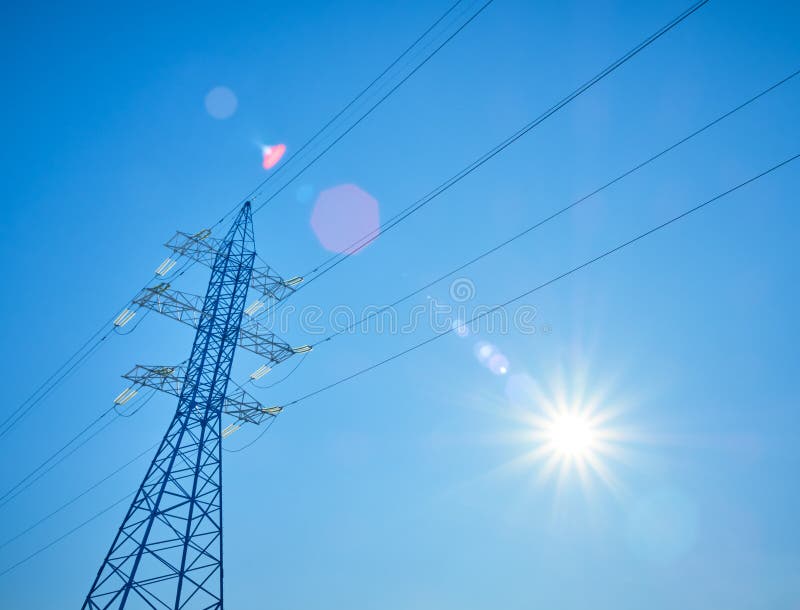 High voltage power lines stock image. Image of line - 126843171