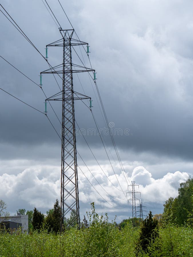 Image of High-voltage Power Lines. Electricity Distribution Station ...