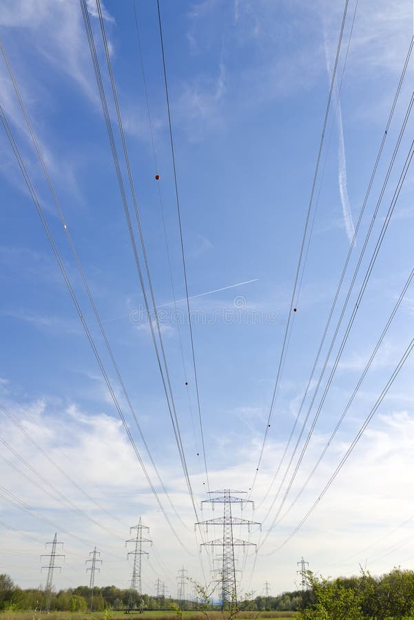 High-voltage power lines stock image. Image of line, power - 53397777
