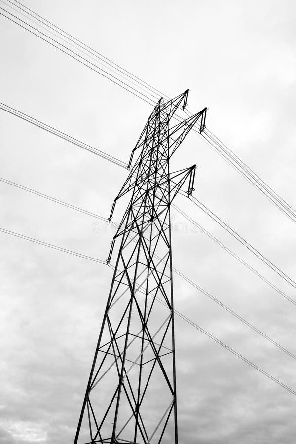 High Voltage Power Lines Tower Stock Image - Image of high, base: 81402365