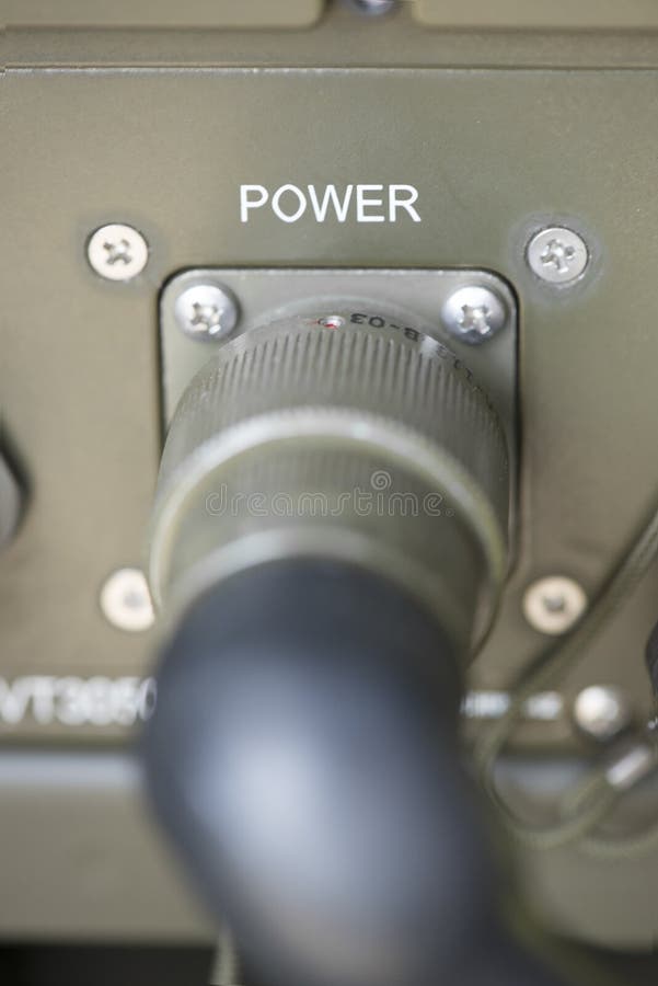 High voltage power plug. stock image. Image of military - 43902525