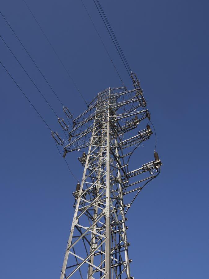 High voltage power pole stock photo. Image of voltage - 270806744