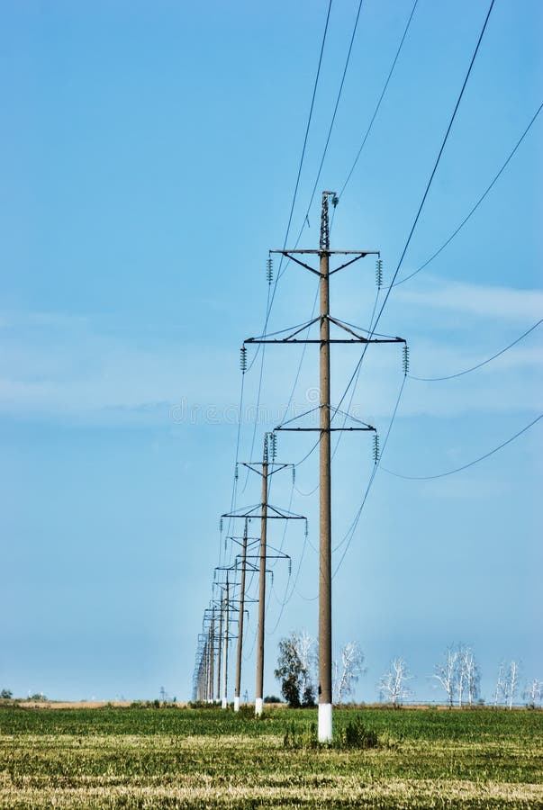 High voltage power pole stock photo. Image of network - 142795156