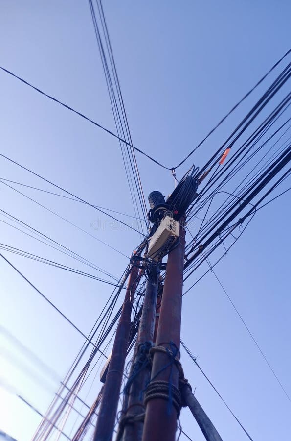 High voltage power poles stock photo. Image of pole - 264297822