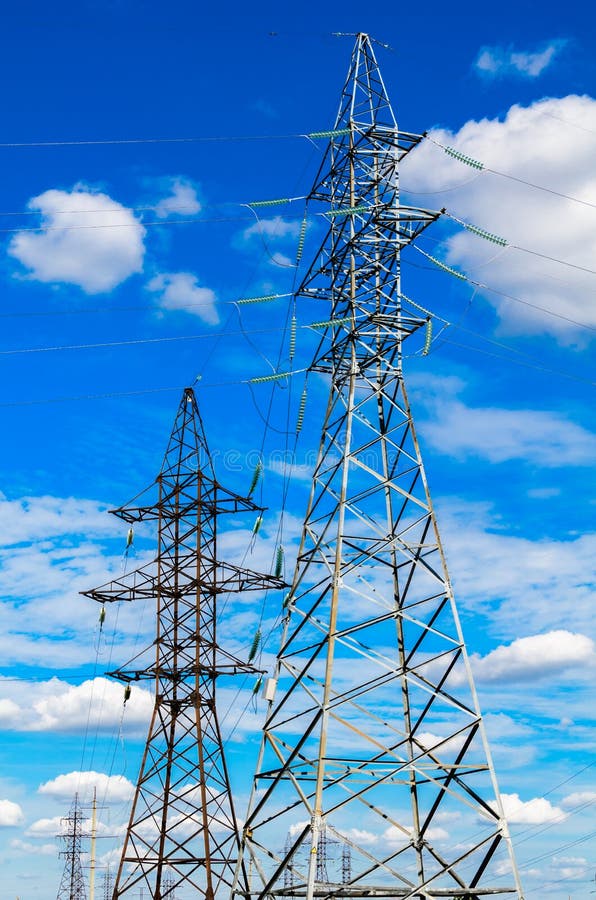 High voltage power pylon stock image. Image of industry - 33990851