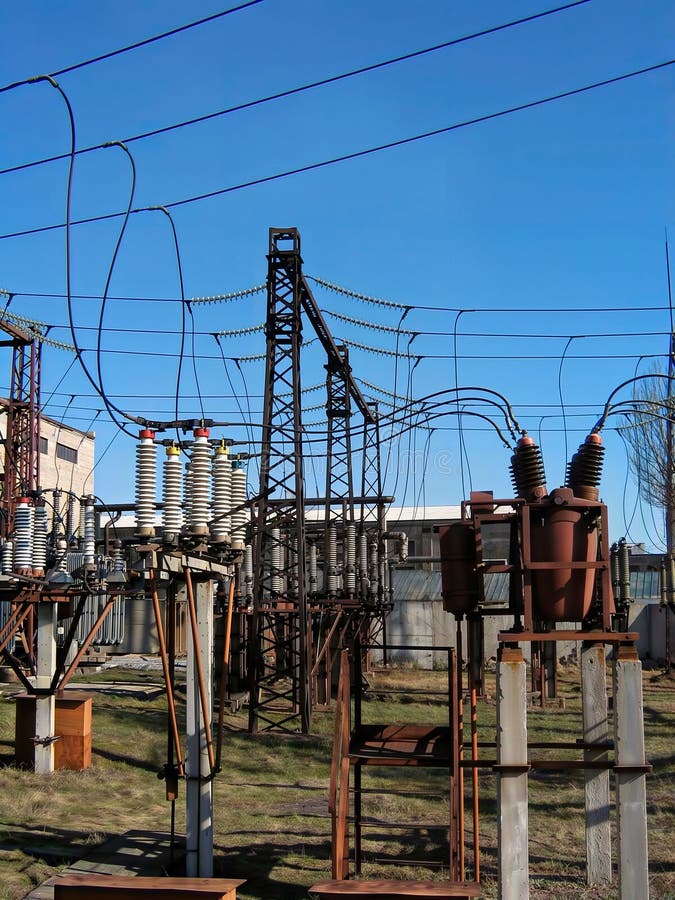 Old Rusty Transformer at a Power Station, Generative Ai Stock ...