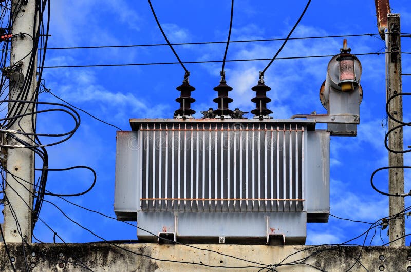 High Voltage Power Transformer Stock Photo - Image of energy, high ...