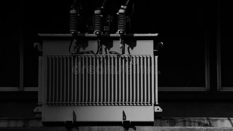 High Voltage Power Transformer in the City. Stock Image - Image of ...