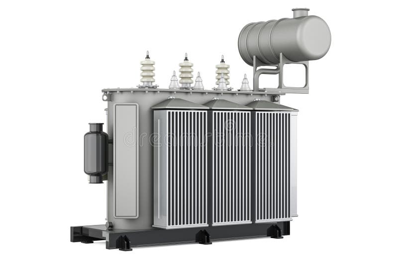 High Voltage Power Transformer. 3D Rendering Stock Illustration ...