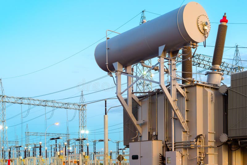High Voltage Power Transformer Stock Photo - Image of high, framework ...