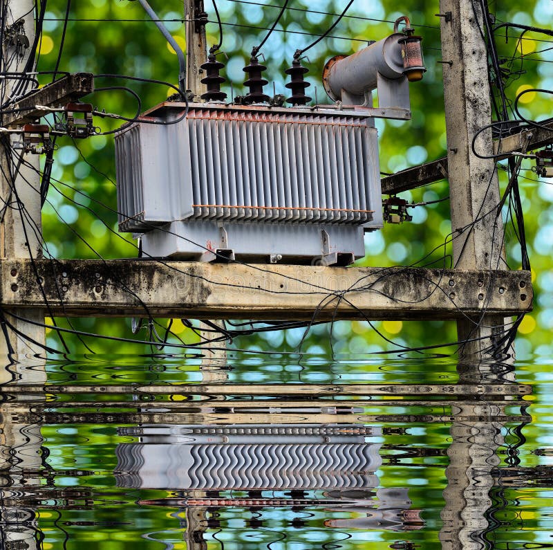 High Voltage Power Transformer Stock Image - Image of electricity ...