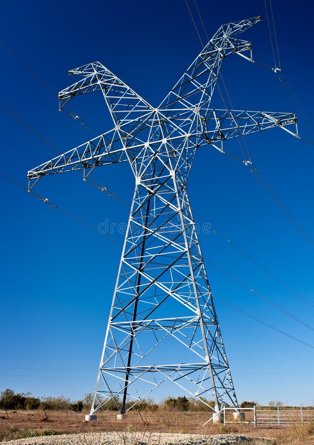 High Voltage Power Transmission Tower Stock Photo - Image of ...
