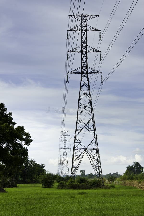 High voltage powerline stock photo. Image of high, generate - 26333682
