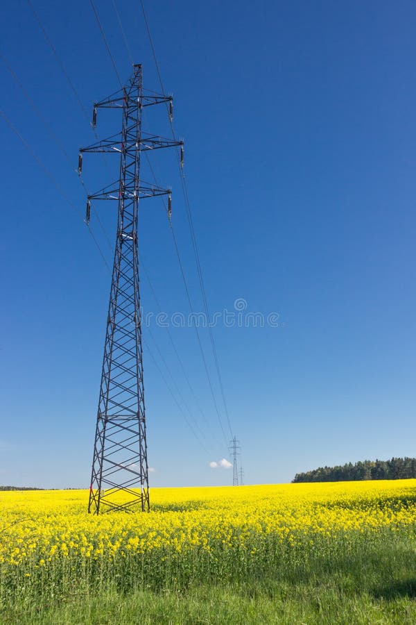 High-voltage powerline stock photo. Image of energy, tension - 92670754
