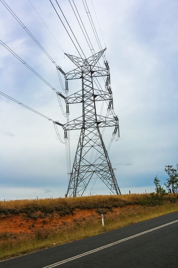 Powerline tower and cables stock photo. Image of powercable - 27269638