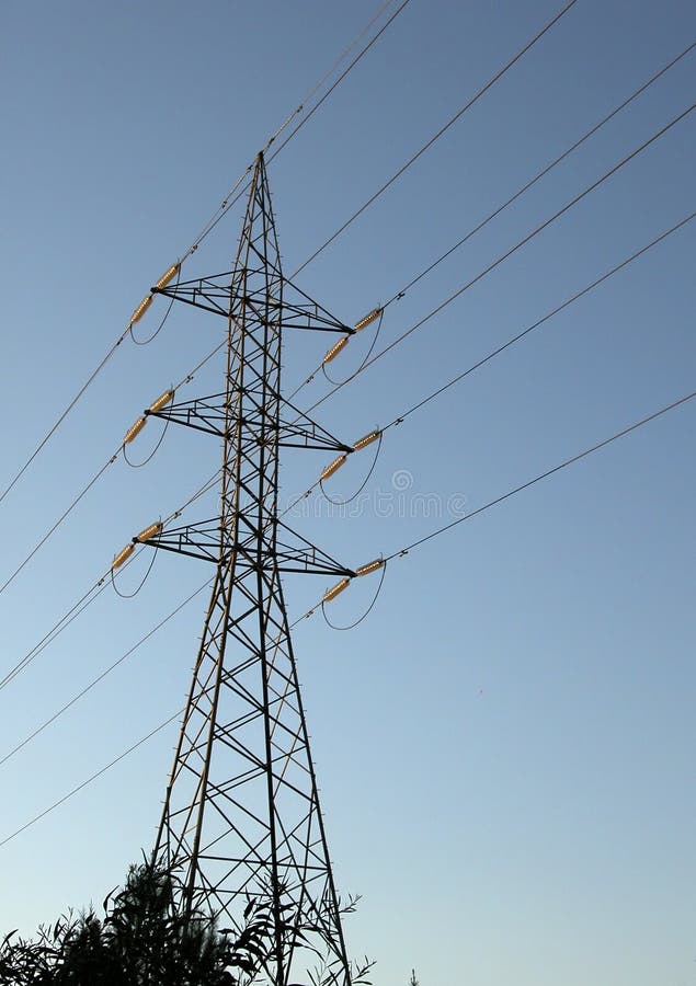 High voltage pylon stock photo. Image of coil, charge, industry - 893686