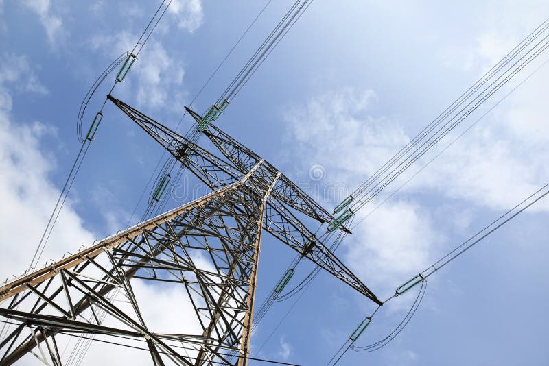 High voltage pylon stock image. Image of metal, dangerous - 103596415