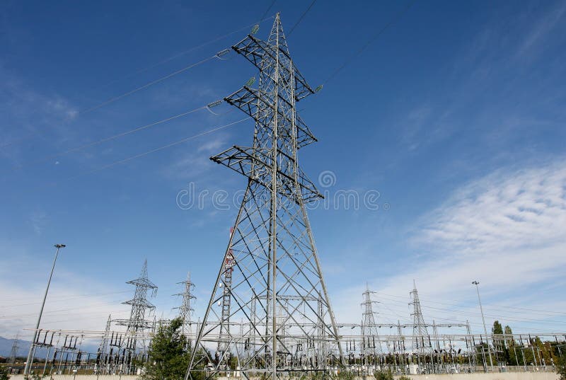 High voltage pylon stock photo. Image of ellettricitanbsp - 31925148