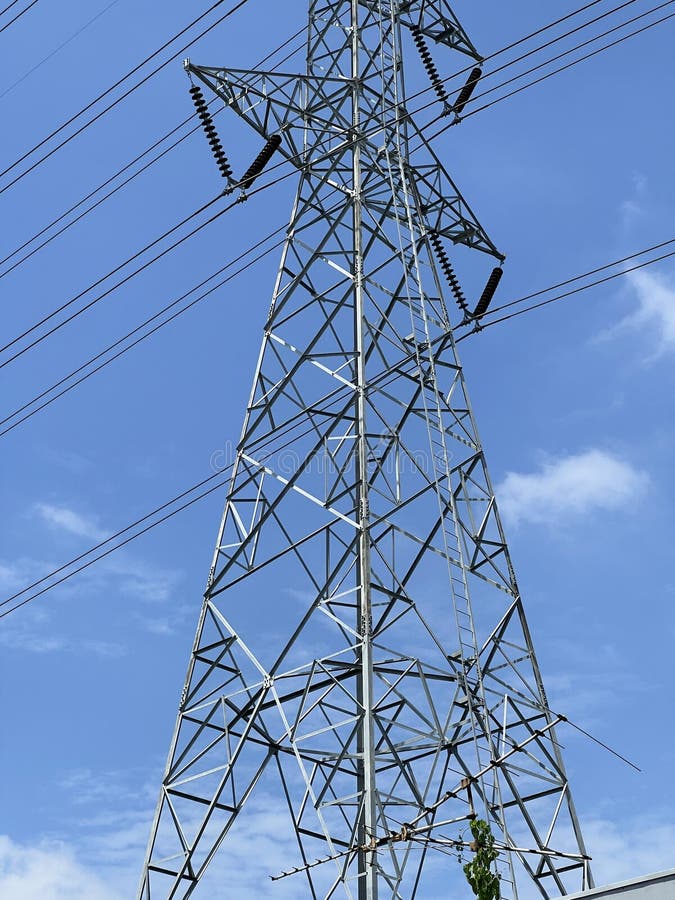 High Voltage Pylon on the Sky Background Stock Photo - Image of pylon ...
