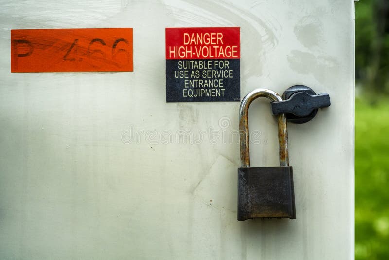 High Voltage Service Box stock photo. Image of background - 120259722