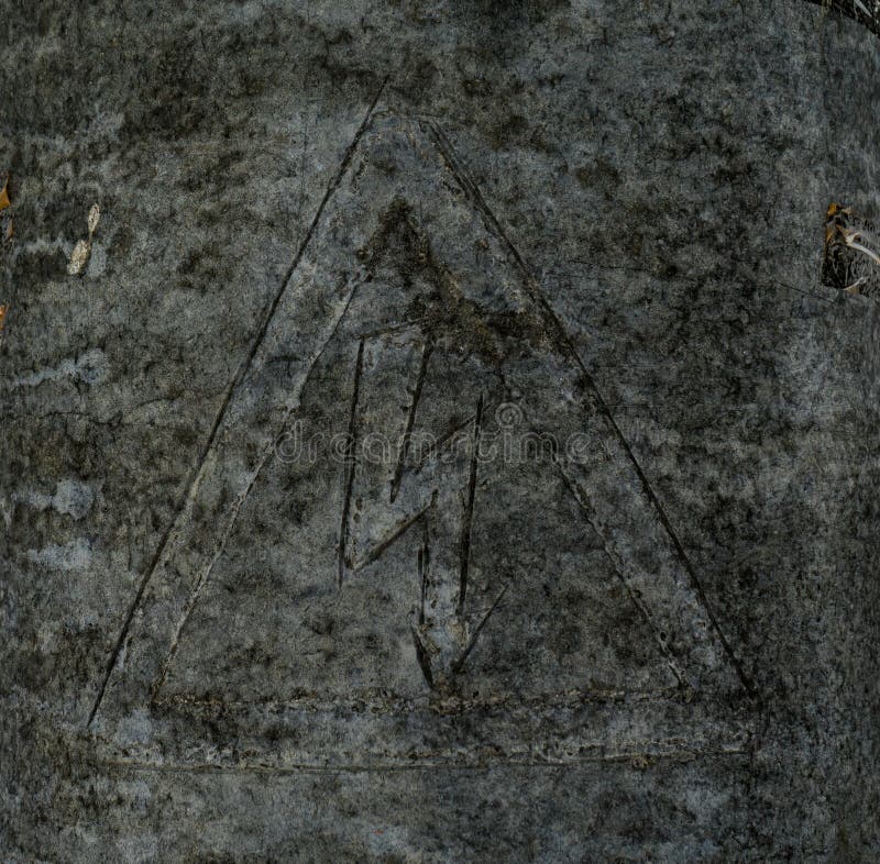 High Voltage Sign on Gray Concrete Surface Stock Image - Image of ...