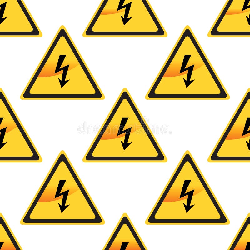 High voltage sign pattern stock illustration. Illustration of colored ...