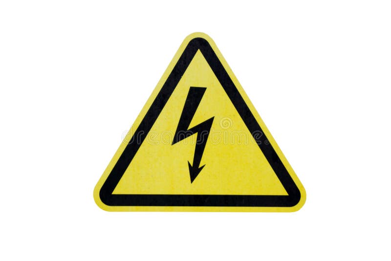 High Voltage Sign, Symbol 1 Stock Photo - Image of lightning, protect ...