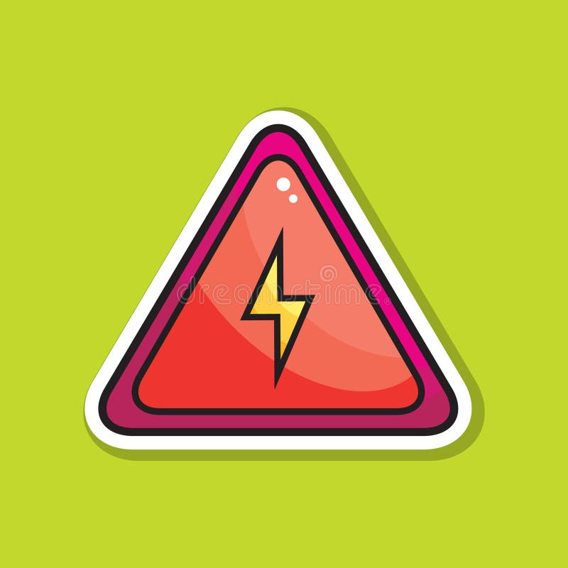 High Voltage Sign. Vector Illustration Decorative Design Stock Vector ...